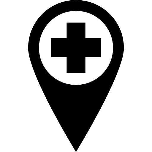 map pointer, Maps And Flags, hospital, Map Location, First aid, Map ...