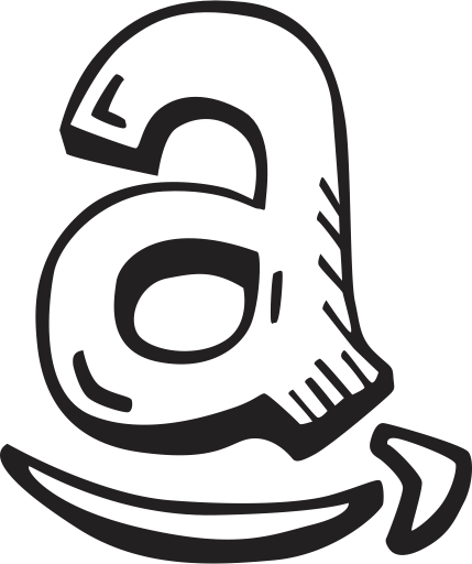 Amazon, hand drawn, doodle, Social icon