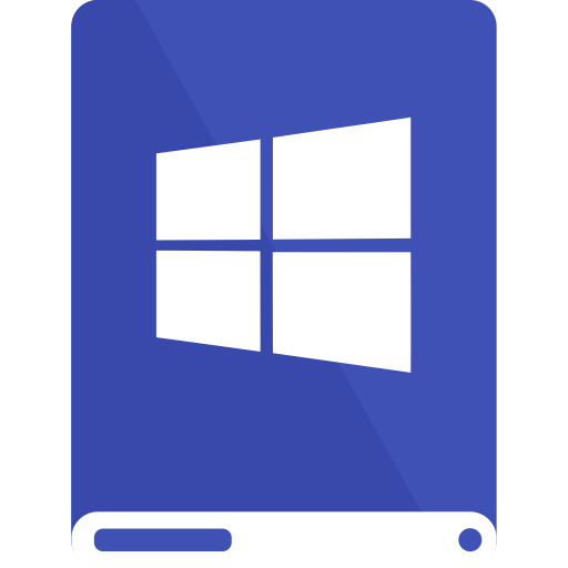 windows, drive, indigo, White icon