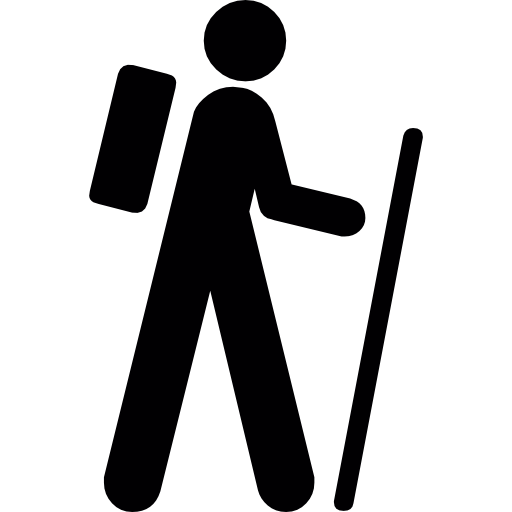 walking, Trekking, people, mountain, Hiking icon