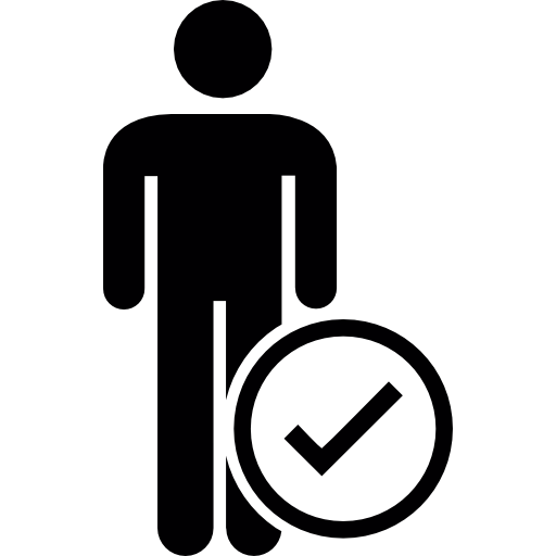 Man, Check, Checked, check mark, user, interface, Avatar icon