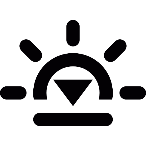 Hide, Down, Arrow, dawn, Afternoon, weather, Hiding icon