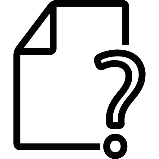 File, Archive, question mark, Page, interface, file format icon