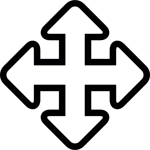 cross, Directions, Pointer, Arrows, interface, Movement, Mouse icon