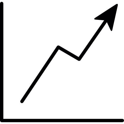 growth, Arrow, shapes, Arrows, graph, Diagram, wealth icon