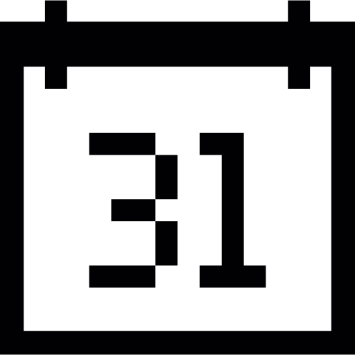 year, Calendars, pixel, Tools And Utensils, daily, day, pixels icon