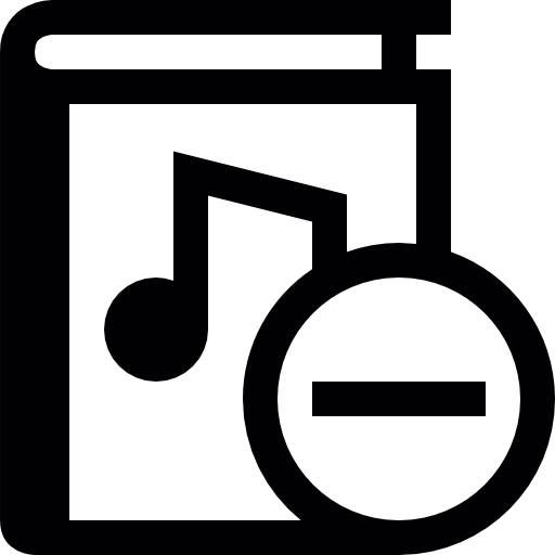 musical note, interface, music note, Minus, Quaver, Minus Sign icon