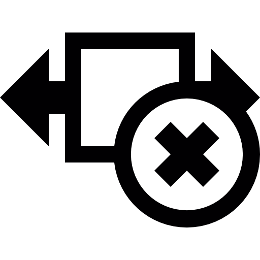 square, interface, delete, erase, cancel, Arrows icon