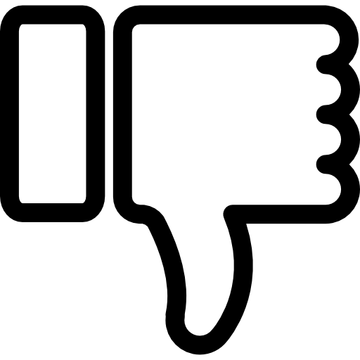 Hand, Finger, Gestures, Dislike, unlike, Disapproval icon