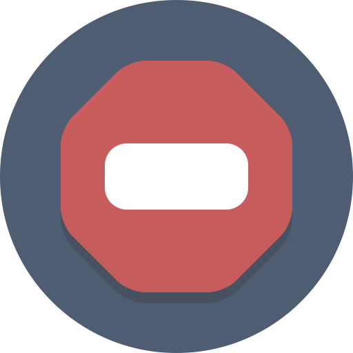 stop, remove, Block icon