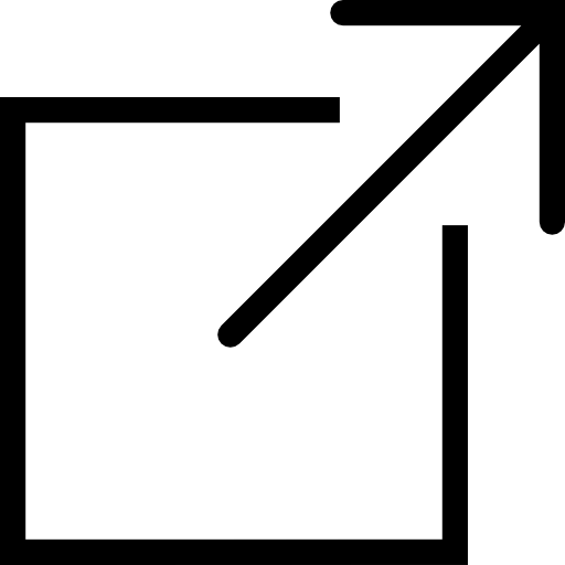 Diagonal, up arrow, Arrows, Squares, square, Exportation icon