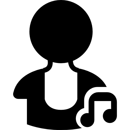 Musical Note, profile, Social, Avatar, Masculine, Quaver icon