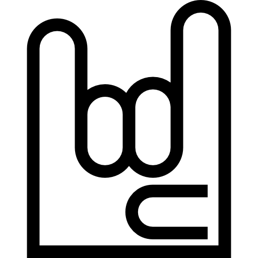 Hand Gesture, Hand, rock, Rock On, Gestures, Hand Outline, rocker icon