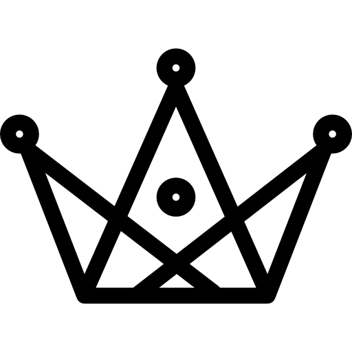 triangle, shapes, crown, Triangles, triangular, Royalty, Royal Crown icon