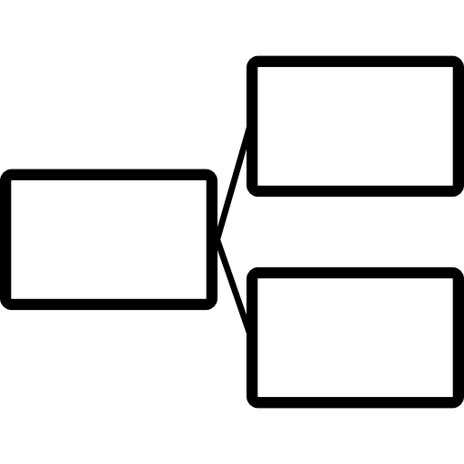illustration, nodes, chart, Hierarchy, Squares icon
