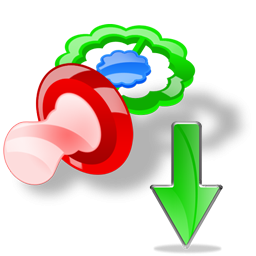 Descend, Pacifier, Down, download, descending, Decrease, fall icon