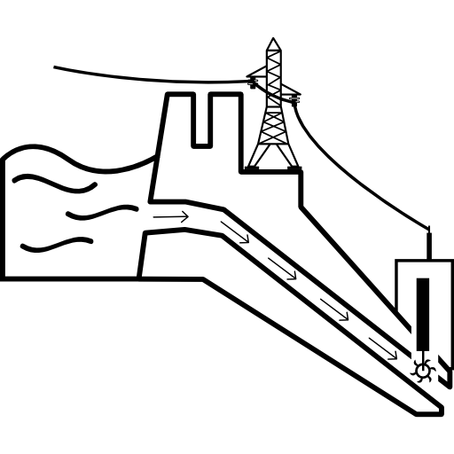 outline, technology, symbol, Power Plant, power, ecology, water, Hydro ...