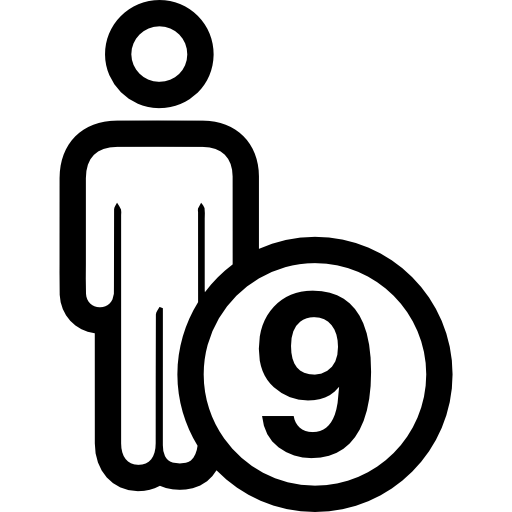 person, outline, nine, persons, people, Outlined icon