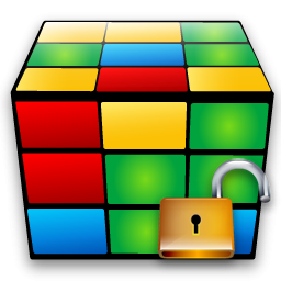 Unlock, cube icon