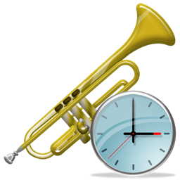 history, time, instrument, alarm clock, Trumpet, Clock, Alarm icon