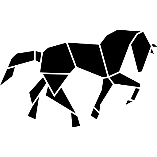 horse, Polygons, Animal, polygonal, shapes, horses, shape, Formed icon