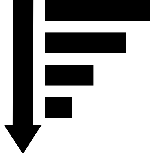 Descendant, Arrow, Essentials, descending, sort, order, sorting, symbol ...