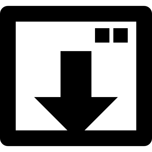down arrow, Downloading, symbol, interface, symbols, download, square ...