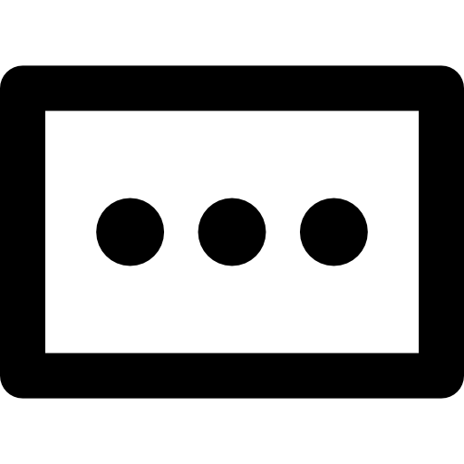 Essentials, three, symbols, symbol, Rectangle, dots, outline, interface ...