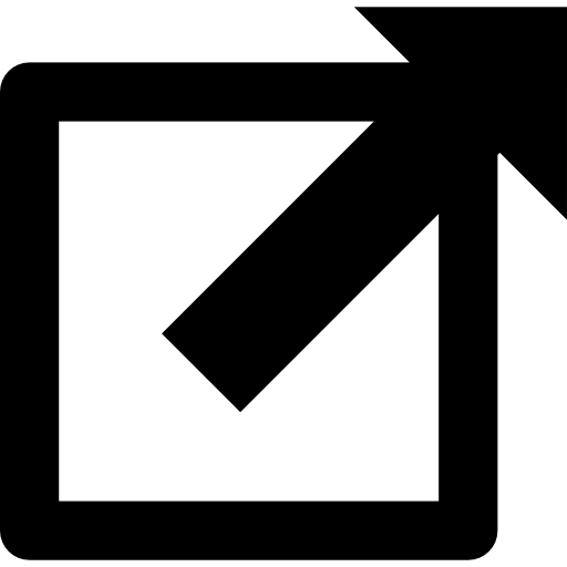 Essentials, External, Arrows, square, Arrow, symbol, symbols icon
