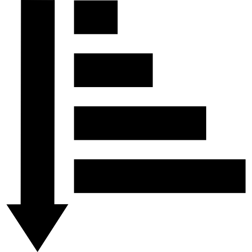 descending, sort, order, sorting, Descendant, symbol, down arrow ...