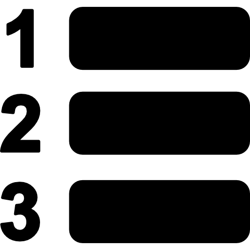 Numer, interface, numbering, Lists, Cool Icons, Listed, list, numbered icon