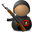 soldier, with, weapon, aspira icon