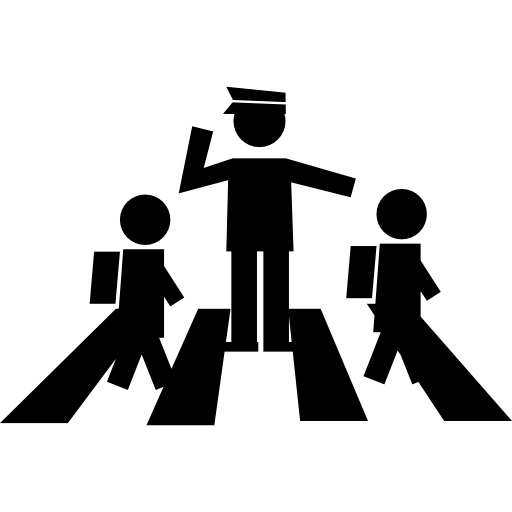 Pedestrian Crossing, Guard, Crossing, students, walking, kids ...