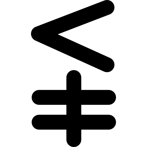 sign, signs, mathematical, Less Vertical Not Equal, symbol, mathematics ...