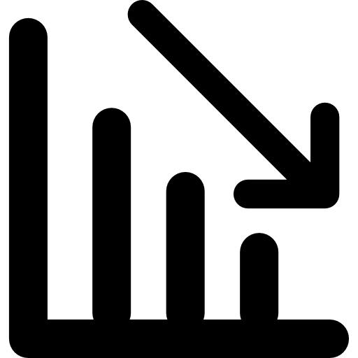 Business, Down, descending, graph, Descendant, graphic, Universal Icons ...