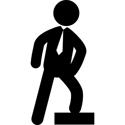 Business, Man, Humanpictos, Businessman, Ascending, step, steps, men icon