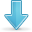 descending, download, Decrease, fall, Arrow, Descend, Blue, Down icon