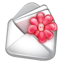 Flower, Contact, Email, envelope icon