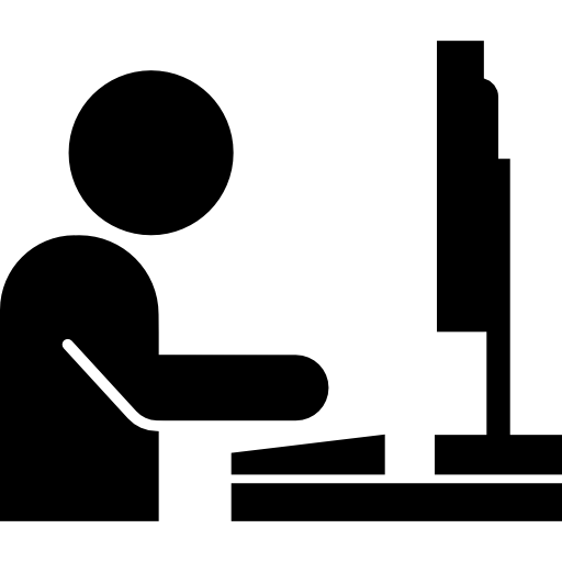 Side View, Computer, sitting, Flat Monitor, Flat screen, Computer ...