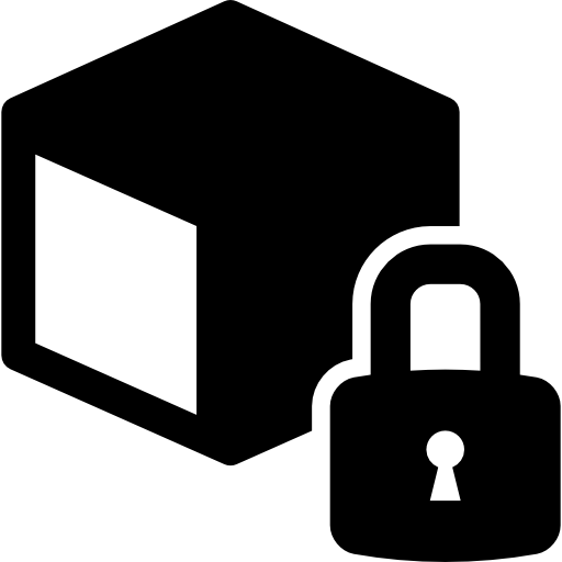 Lock, shape, Protected, distribution, Box, symbol, interface, cube ...