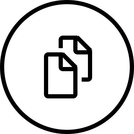 sheets, two, button, Circular, Copy, interface, symbol, Outlined, paper ...