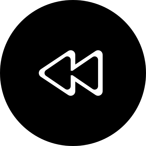 Two Arrows, Arrows, Fill Rounded, rewind, Black, interface, button, Control, Circular, Controls icon