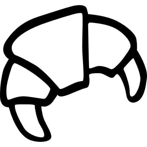 croissant, hand drawn, food, Hand Drawn Cooking, Wheat, Croissant ...