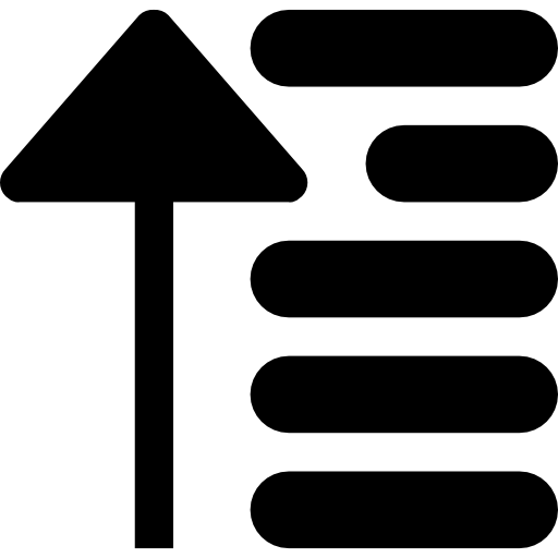 Ascending, up arrow, Sort Ascending, Text, interface, sort, line, Big ...