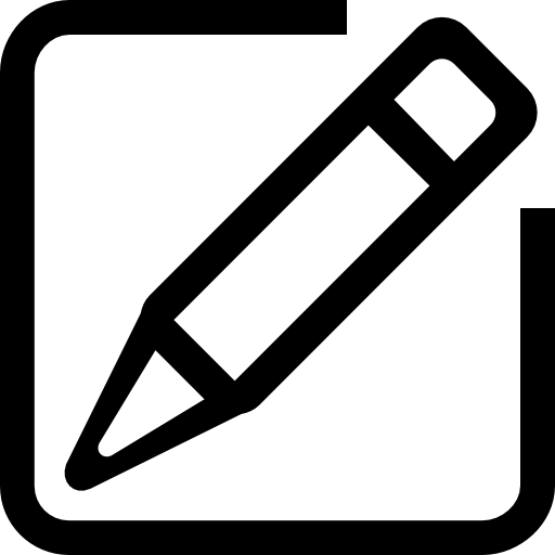 Notes, write, Note, pencil, outline, square, Outlined, interface ...