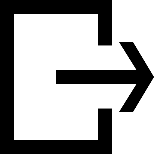 right arrow, interface, out, Rectangle, logout, symbol, Door, Miu Icons ...