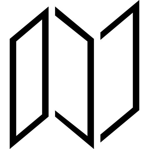 Miu Icons, paper, tools, tool, symbols, Outlined, Folded, symbol, Maps ...