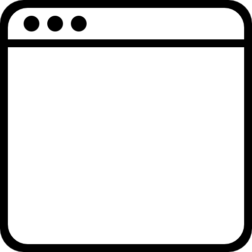 Empty, square, web, Outlined, outline, Sunday Icons, Blank, window ...