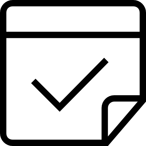 checkmark, Checked, Note, Notes, interface, Outlined, stroke, symbol ...