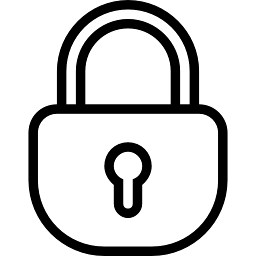 padlock, symbol, security, outline, tool, Lock, locked, interface ...